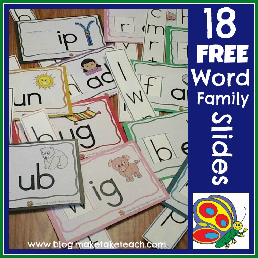 18 Free Word Family Sliders Free Homeschool Deals