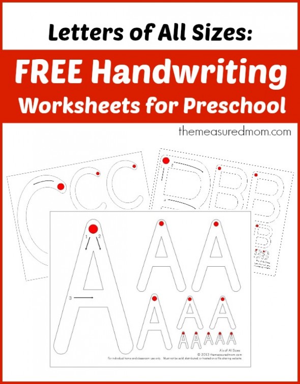 Free Preschool Handwriting Worksheets Free Homeschool Deals