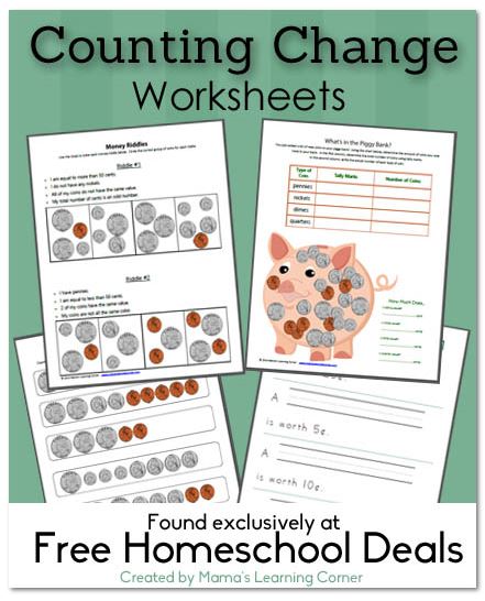 Free Download Counting Change Worksheets Free Homeschool Deals