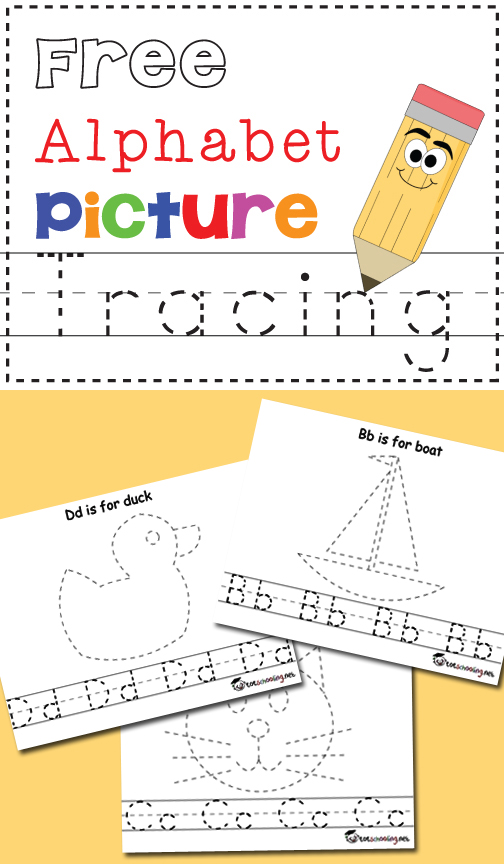 FREE Alphabet Picture Tracing Pages Free Homeschool Deals