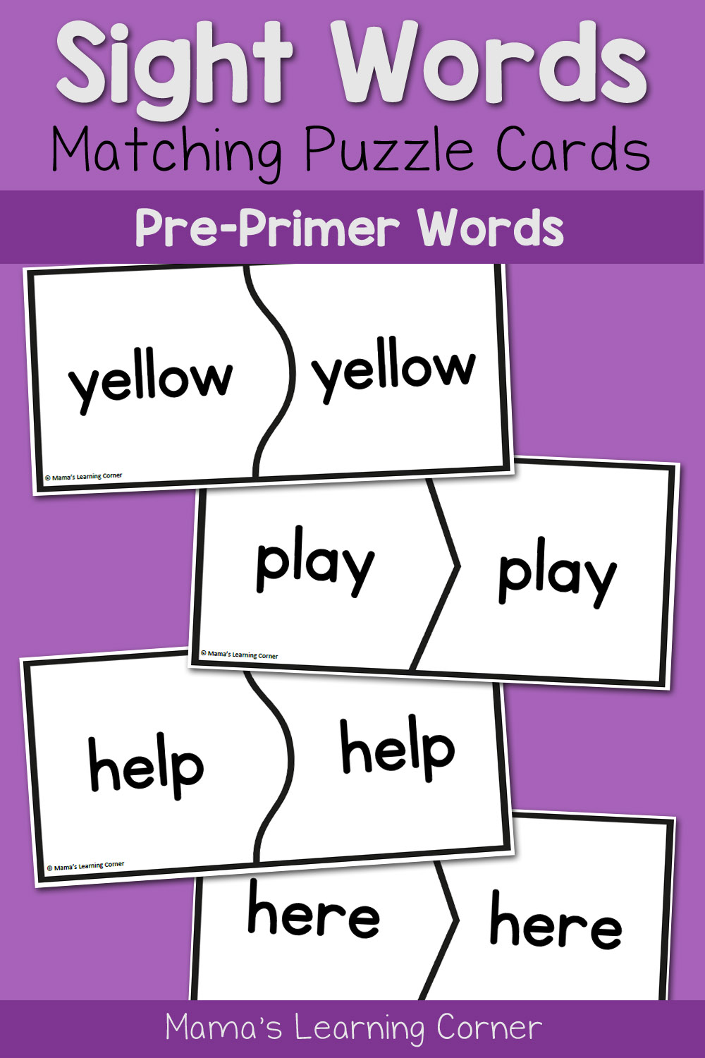 FREE Basic Sight Words For Kindergarten Printables Free Homeschool
