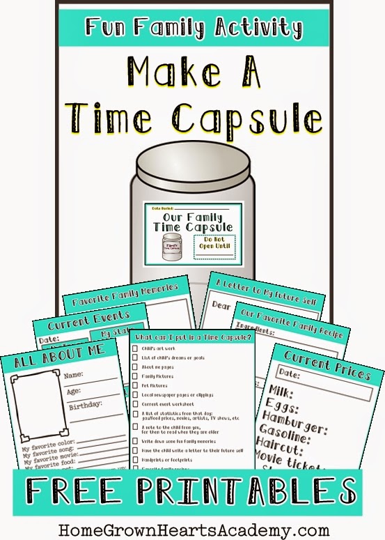 FREE Make a Time Capsule Printables | Free Homeschool Deals FREE Make a Time Capsule Printables | Free Homeschool Deals