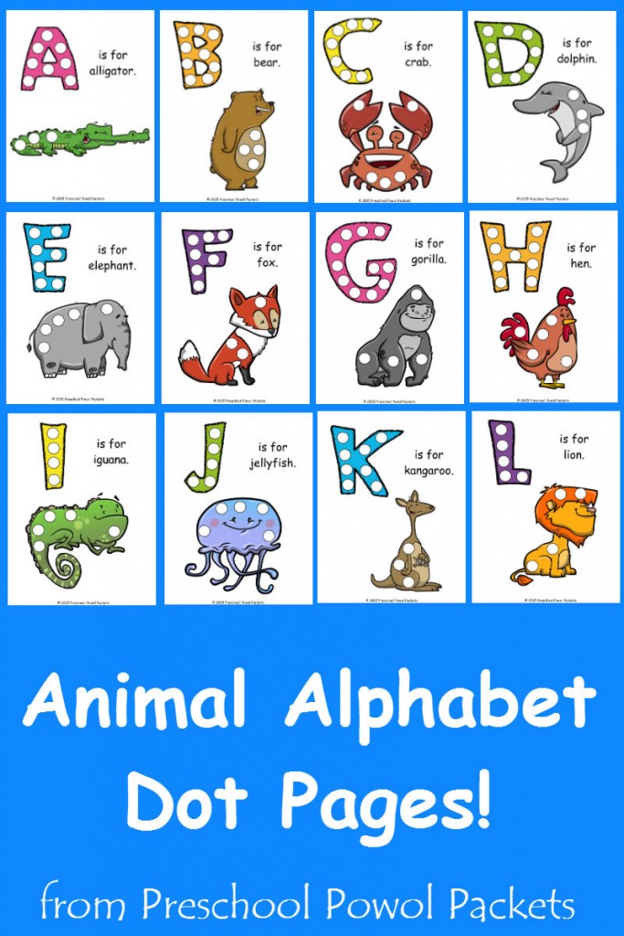 FREE Animal Alphabet Dot Pages Free Homeschool Deals