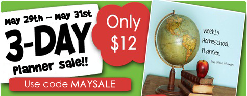 Weekly Homeschool Planner 3-Day SALE!