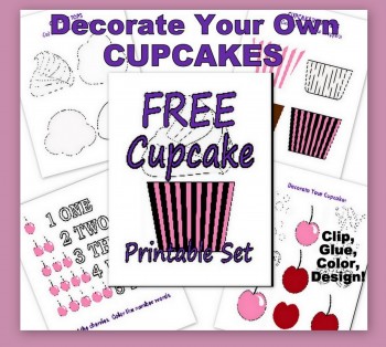 Free Printable Cupcake Set