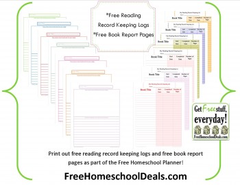 Free Reading Logs & Book Report Pages (Free Homeschool Planner)