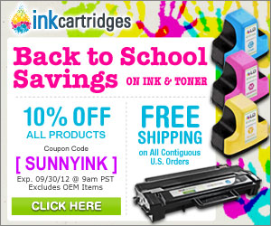 InkCartridges.com: 10% OFF All Products + FREE Shipping!