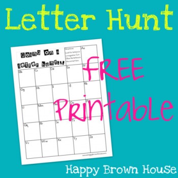 FREE Letter Hunt Printable and Activity Ideas