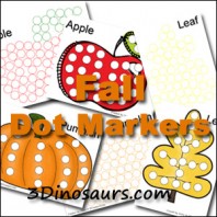 Free Preschool Printables: Fall Dot Markers Set