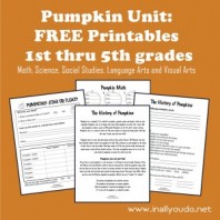 Free Pumpkin Unit Printables