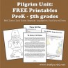 Free Pilgrim Unit Study and Printables (Pre-K - 5th Grade)