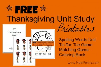Free Thanksgiving Unit Study Lesson Plan & Printables