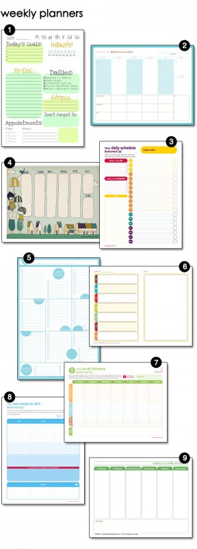15+ Free Goal-Setting and Household Management Printables