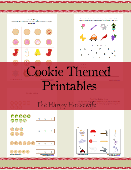 Free Cookie Worksheets: Cookie Themed Printables