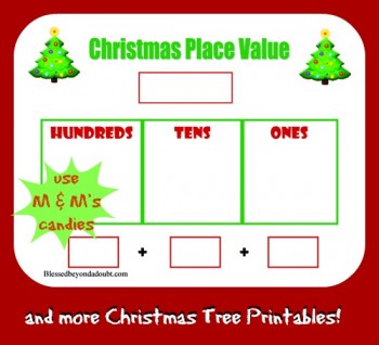 Free Christmas Tree Place Value Worksheets