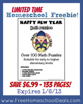 Limited Time Homeschool Freebie: Over 100 Math Puzzles, Worksheets ...