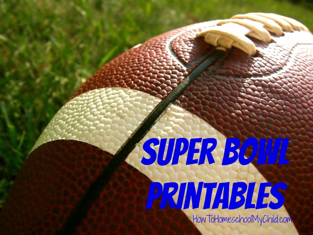 FREE Super Bowl Activities Printables & Activity Guide (Subscriber Freebie)