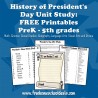 Free Presidents Day Unit Study with FREE Printables and Worksheets