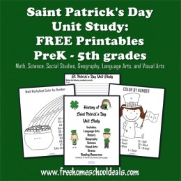 History of St Patrick's Day Unit Study with FREE Printables and ...