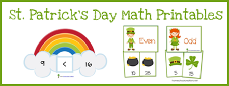 Free St. Patrick’s Day Math Printables from Homeschool Creations!