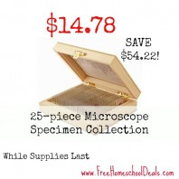 25pc Specimen Collection Prepared Microscope Slides with Storage Case ...