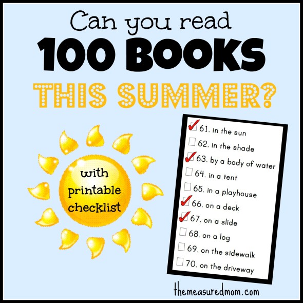 Free Summer Reading Challenge Printable Checklist