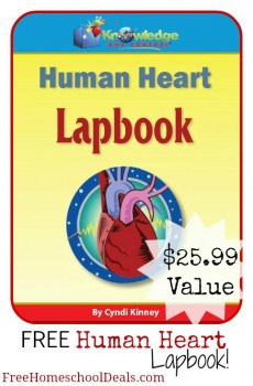 Limited Time Free Human Heart Lapbook | $25.99 Value | Coupon Code Required