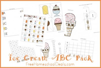 Free Ice Cream ABC Printable Pack