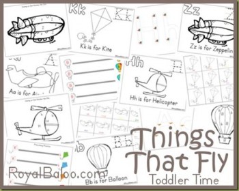 Free Preschool Printables: Things That Fly Theme