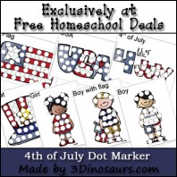 Free 4th of July Dot Marker Printable Set