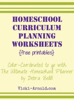 Free Homeschool Curriculum Planning Pages