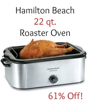 Hamilton Beach 22 qt. Roaster Oven $29.32 (ret. $74.99)!