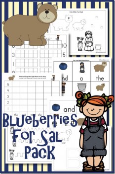 Free Homeschool Printables: Blueberries for Sal Worksheets Set