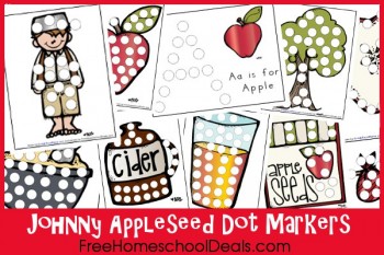 Free Johnny Appleseed Dot Marker Printables