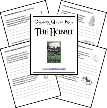 Free Copywork Printables: The Hobbit