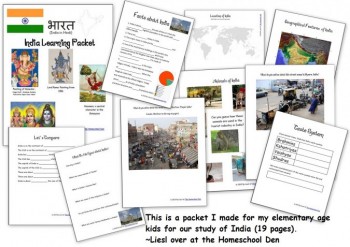 Free India Unit Study Packet