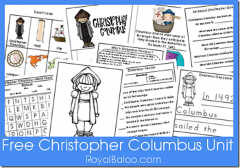 Free Christopher Columbus Unit Printables