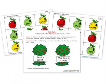 Free Apple-Themed Word Sort Printables