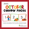 Free October Calendar Numbers and Header