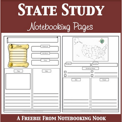 Notebooking: Free State Study Notebooking Pages