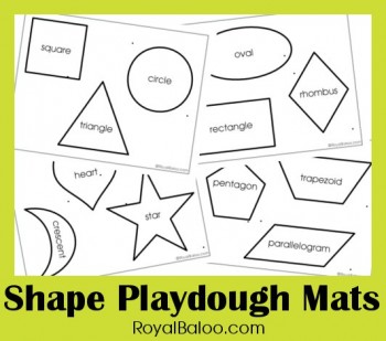 Free Shape Play Dough Printables