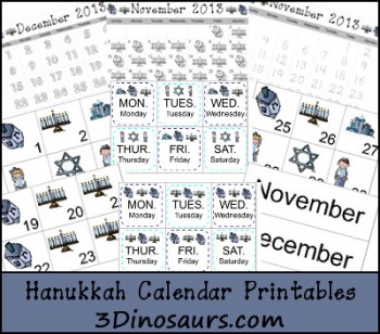 Hanukkah: Free Hanukkah Calendar Cards