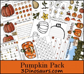 Free Pumpkin Printable Activities Pack - 80 pages