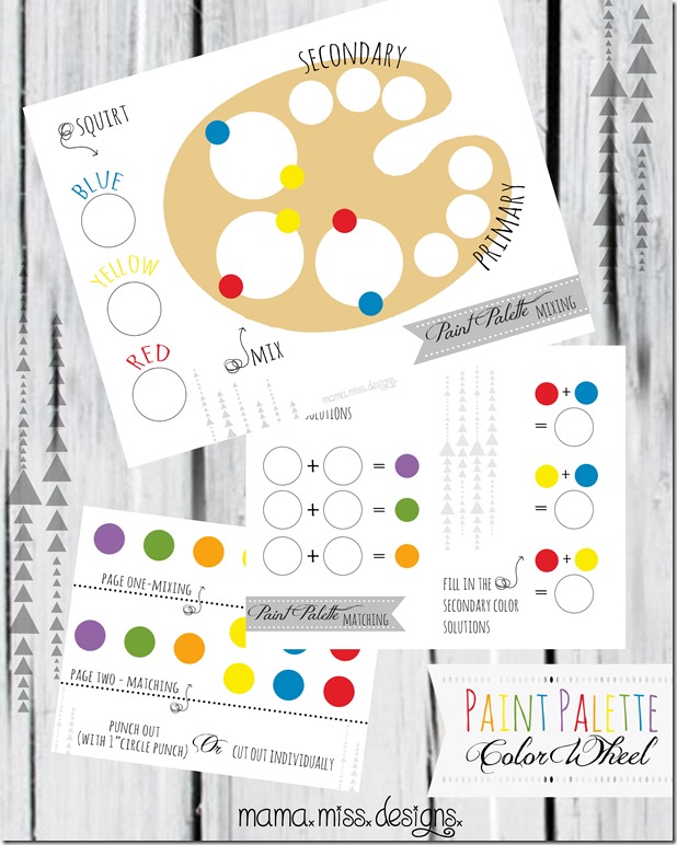 Free Paint Pallette Color Wheel Printables