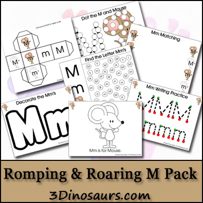 Free Printables: Free Romping & Roaring M Pack