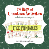 Christmas: Free 24 Days of Christmas Activities Printables (including ...
