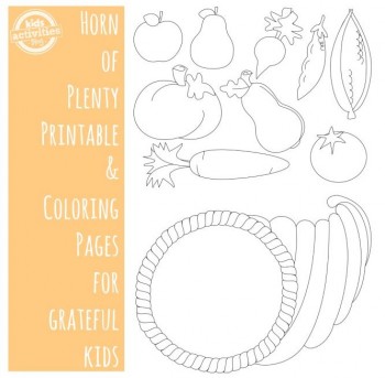 Thanksgiving Coloring Pages: Horn of Plenty