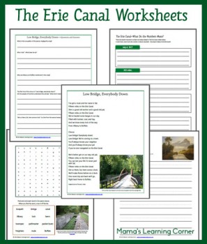 Free The Erie Canal Unit Study Resources and Worksheets
