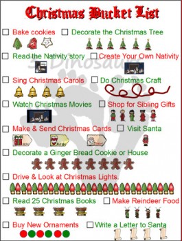 Free Christmas Bucket Lists