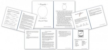 Free Biography Research Paper Resource Printable Pack